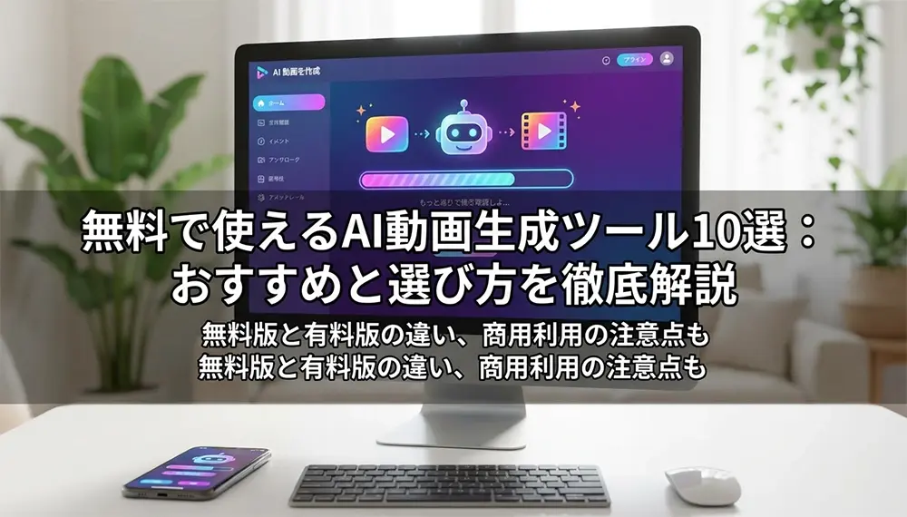 無料で使えるAI動画生成ツールまとめ｜有料版との違いも解説